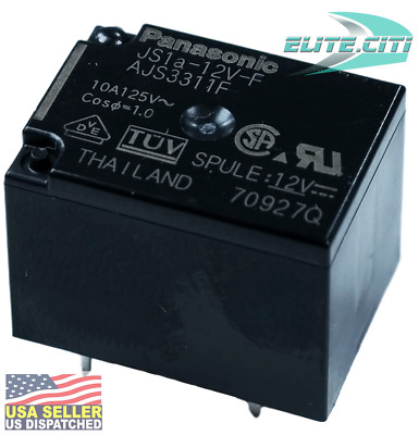PANASONIC 4 Pin RELAY, SPST-NO, 250VAC, 30VDC, 10A NWK PN: JS1A-12V-F ...
