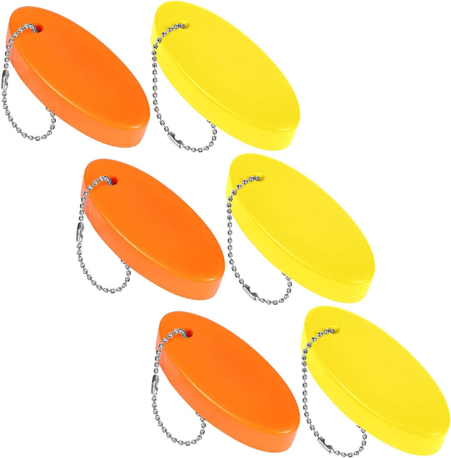 Boao Foam Floating Keychain Oval Float Key Ring Orange and Yellow | eBay