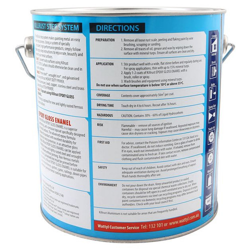 Wattyl Killrust Epoxy Gloss Enamel CB WILDERNESS Topcoat 500ml 1L or 4L ...