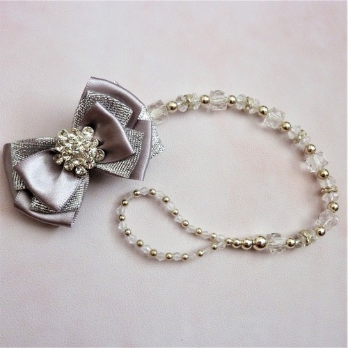 Silver Glitter Diamante Luxe Crystal Bling Baby Dummy Clip Chain Hand ...