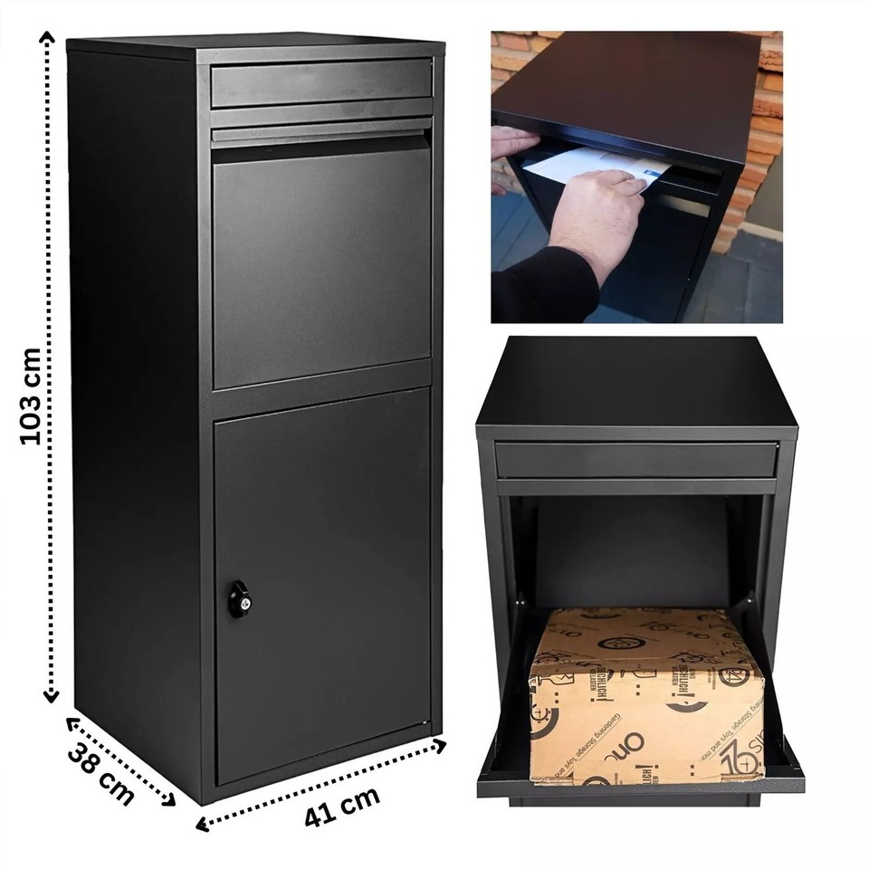 Extra Large Parcel Delivery Drop Box Lockable Outdoor Waterproof Letter ...