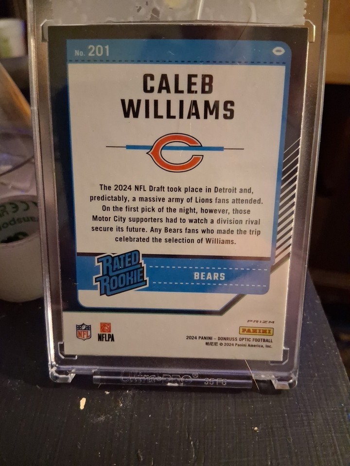 2024 Donruss Optic- Caleb Williams-Purple Scope Prizm Rated Rookie RC ...