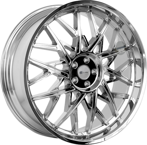(Set-4) Eclipse EC102 26x9.5 6x139.7/6x5.5 25mm Chrome Wheels Rims 26 ...