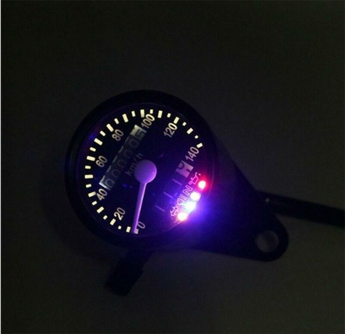 Round Motorcycle Speedometer Tachometer Odometer For Bobber Chopper ...