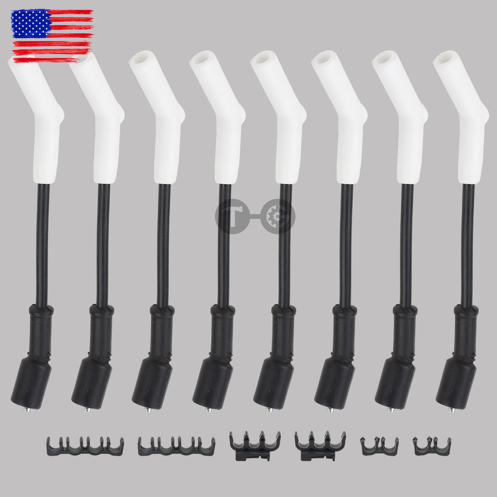 8x Extreme 9000 Silicone Spark Wire Boot Kit for GM LS/LT Gen LS2 LS3 ...