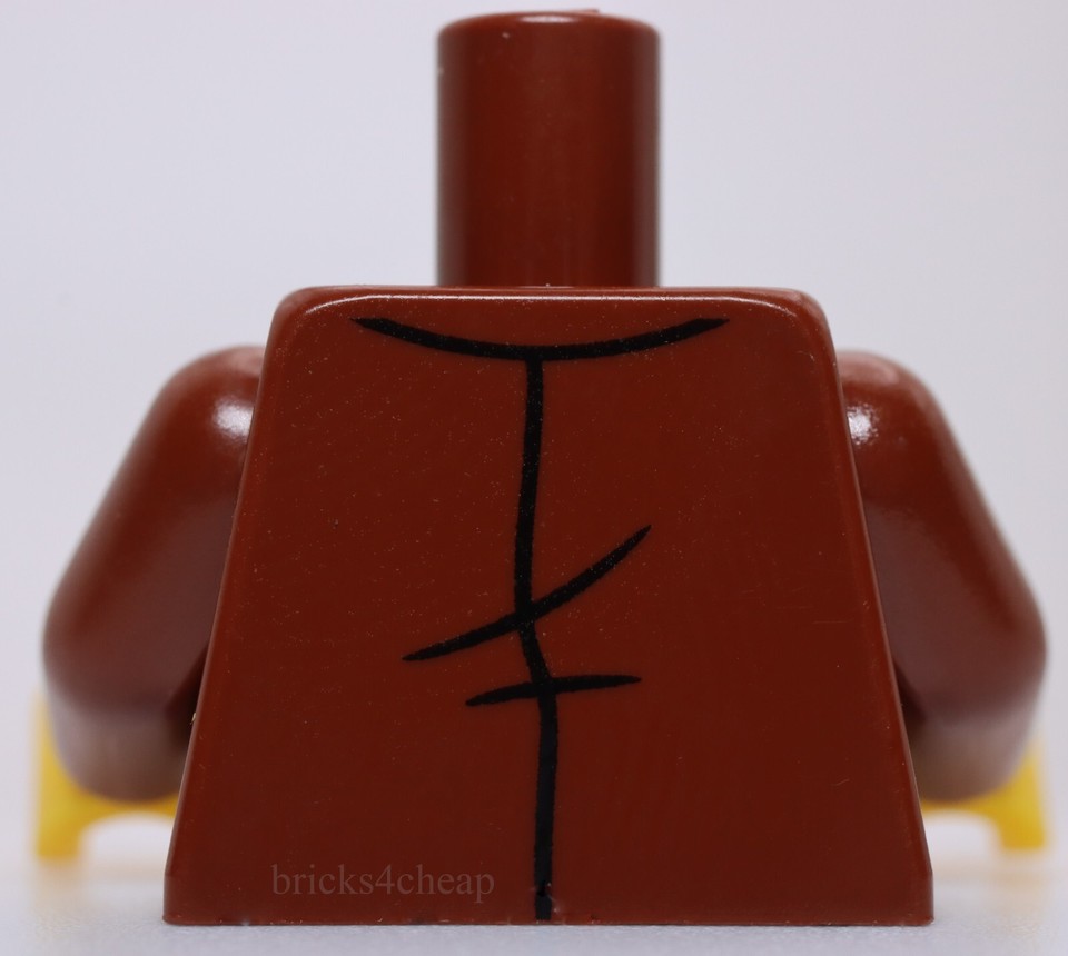 Lego Torso Suit Jacket Dark Bluish Gray Vest Dark Red Tie Gold Police ...