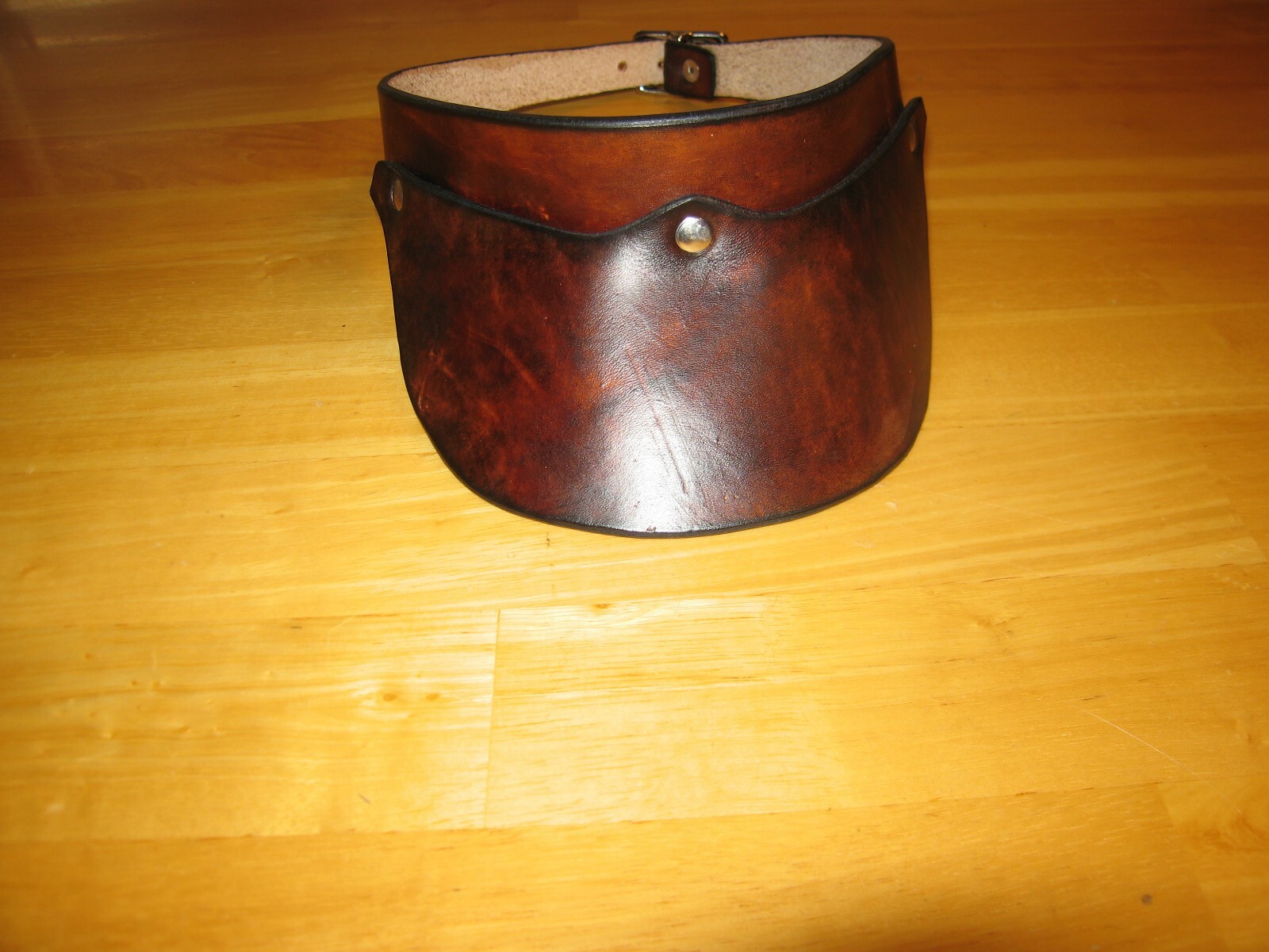 CUSTOM MADE LEATHER VISOR HAND-CRAFTED PLAIN DARK BROWN ADJUSTABLE | eBay
