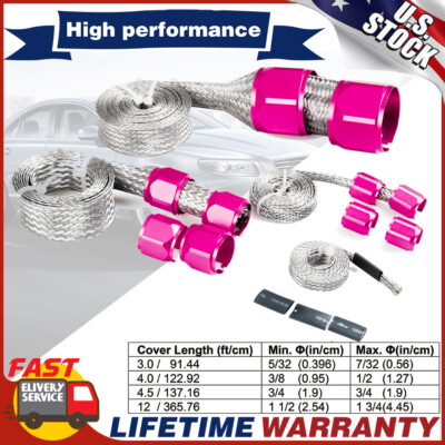 End Flex Braid Steel Braided Radiator Heater Hose Line Wire Cover ...