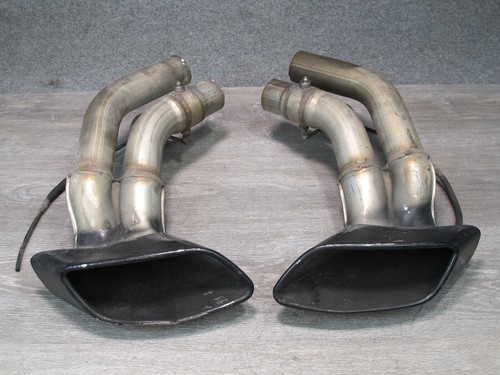 2008-2014 BMW X6 E71 E72 4.4L N63 REAR BACK EXHAUST MUFFLER TIPS BLACK SET | eBay