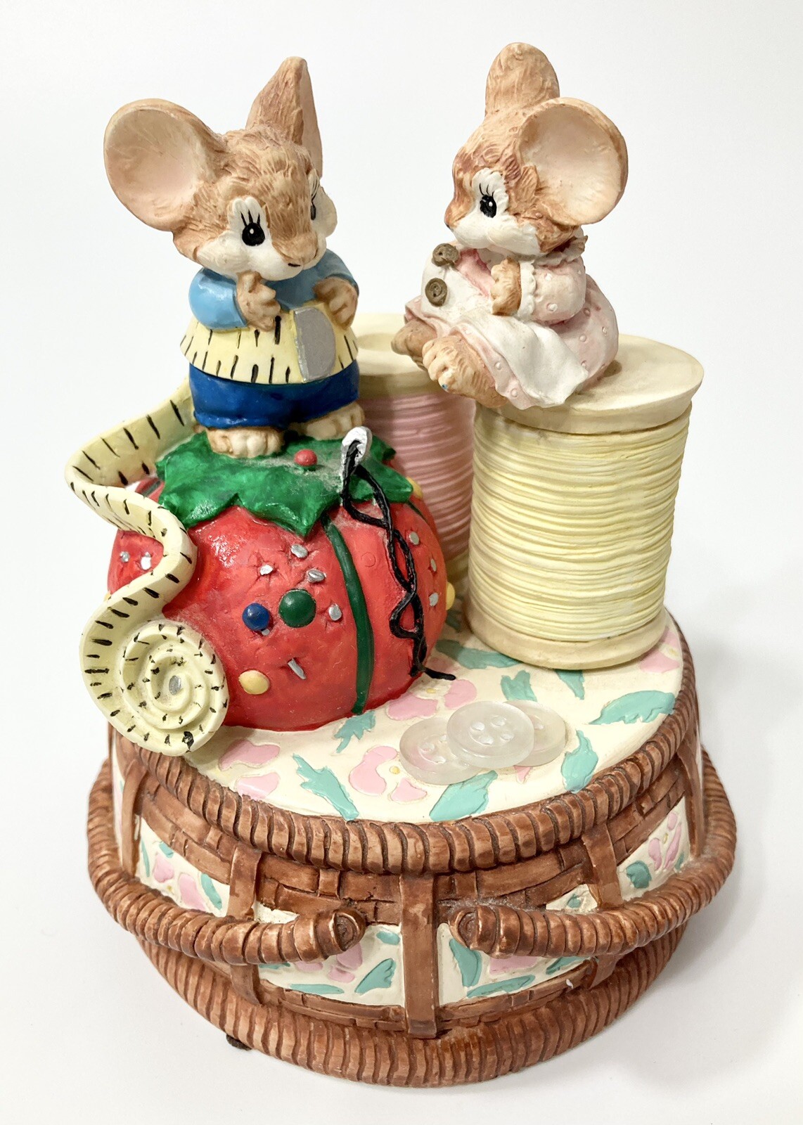 MOUSE CAPERS 1992 VTG San Francisco Music Box Do-Re-Mi Sewing Mice ...