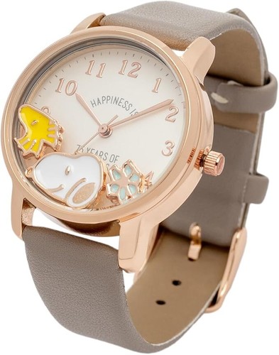 FIELD WORK PEANUTS 75th Anniv. Snoopy Leather Belt Watch in Charm PNT046-2 Gray | eBay