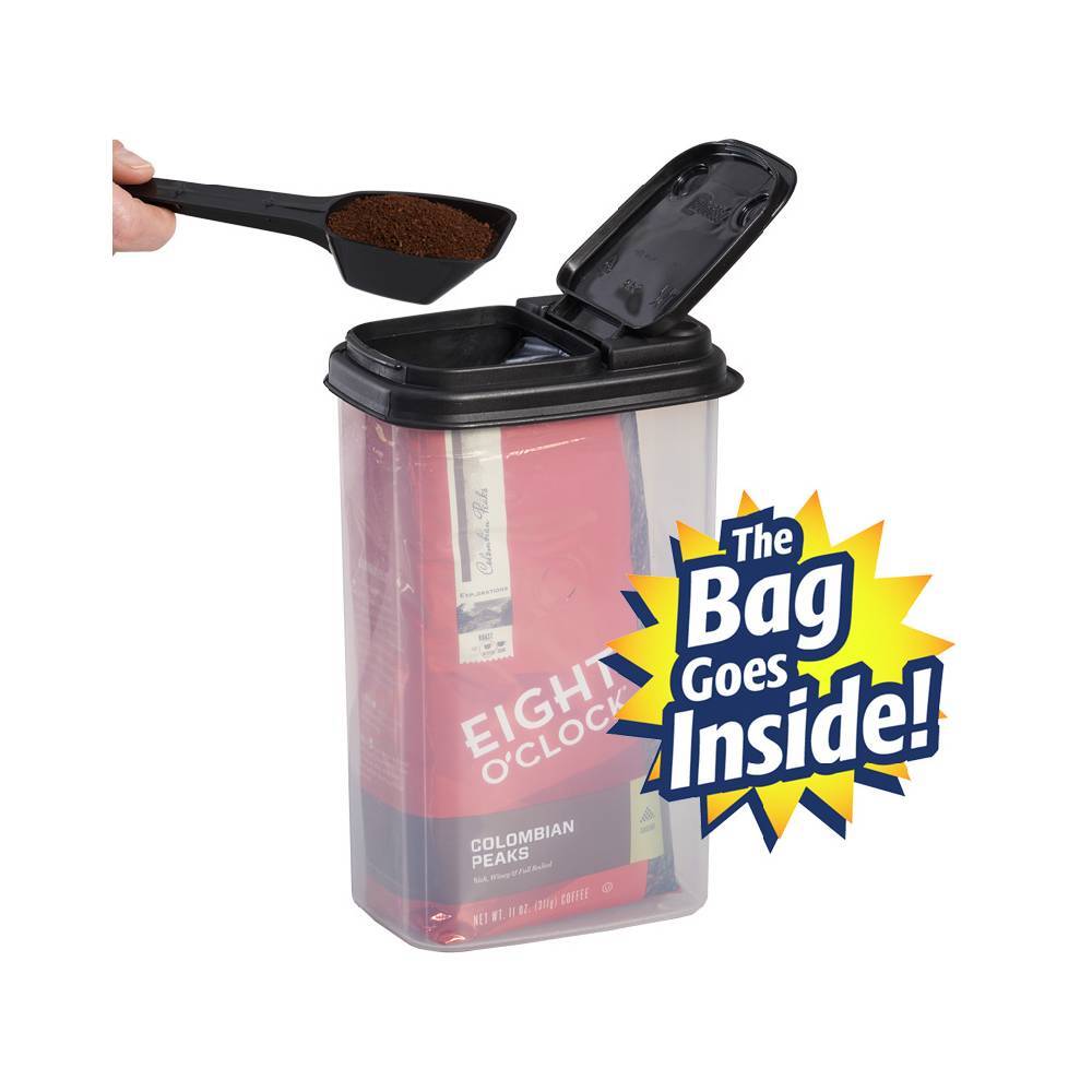Buddeez Coffee Dispenser with Scoop 1.6 Quart Bag-In Clear Food Storage ...