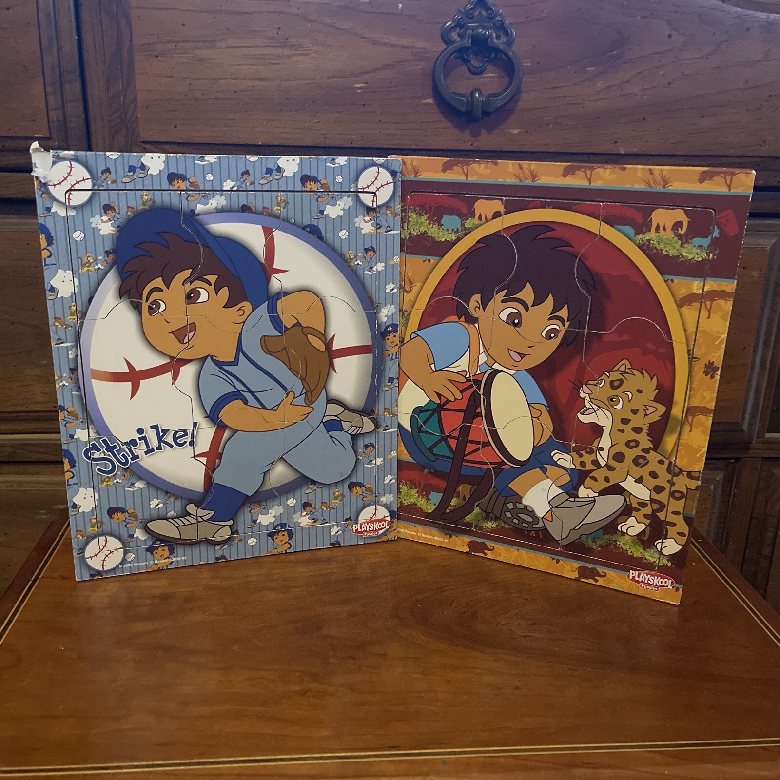 Vtg lot of 2 Diego PLAYSKOOL Wooden Puzzles Complete | eBay