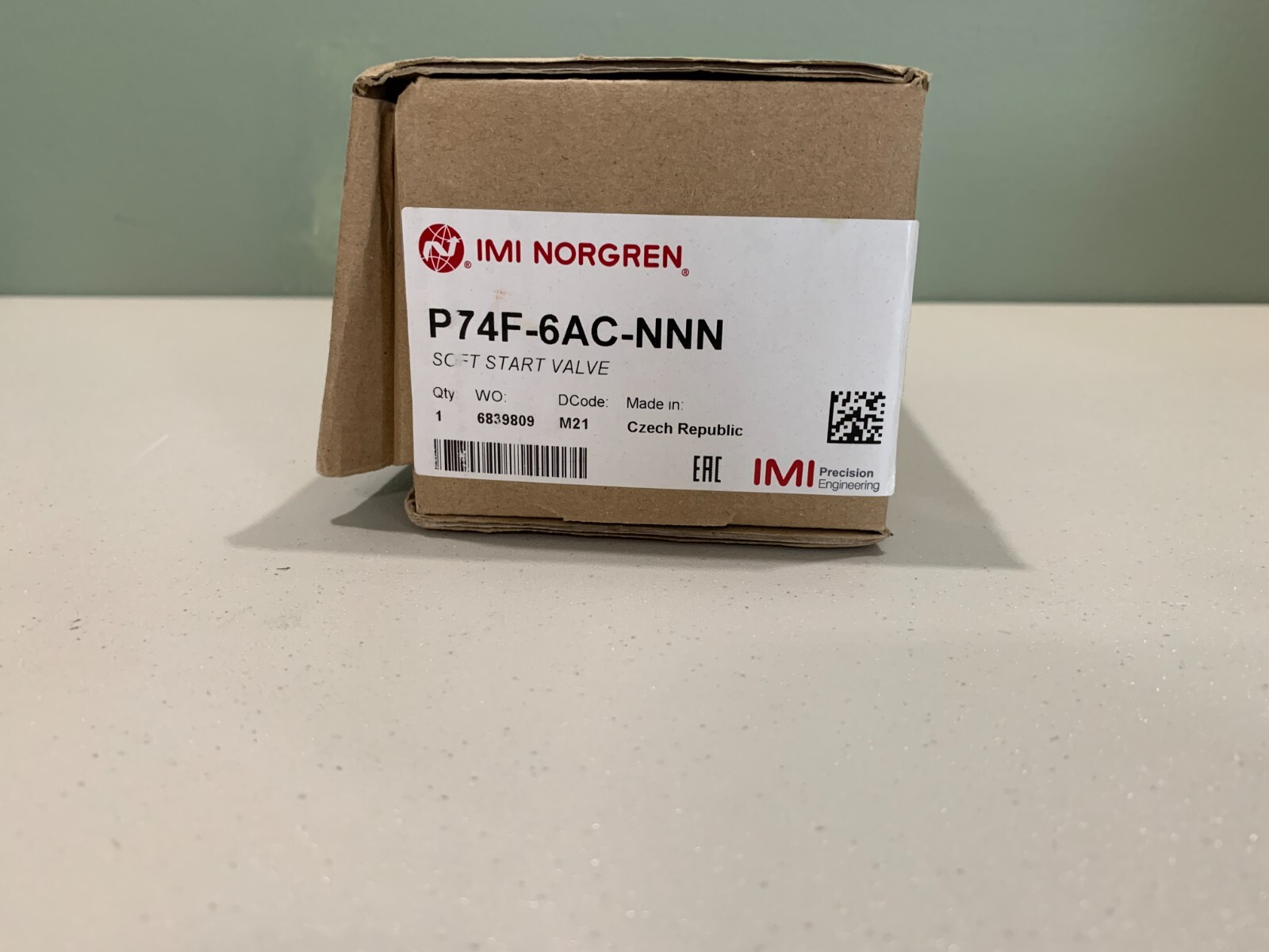 4542 Norgren Hydraulic Flow Control Valve With 13j Relay P74f-6ac-nnn ...