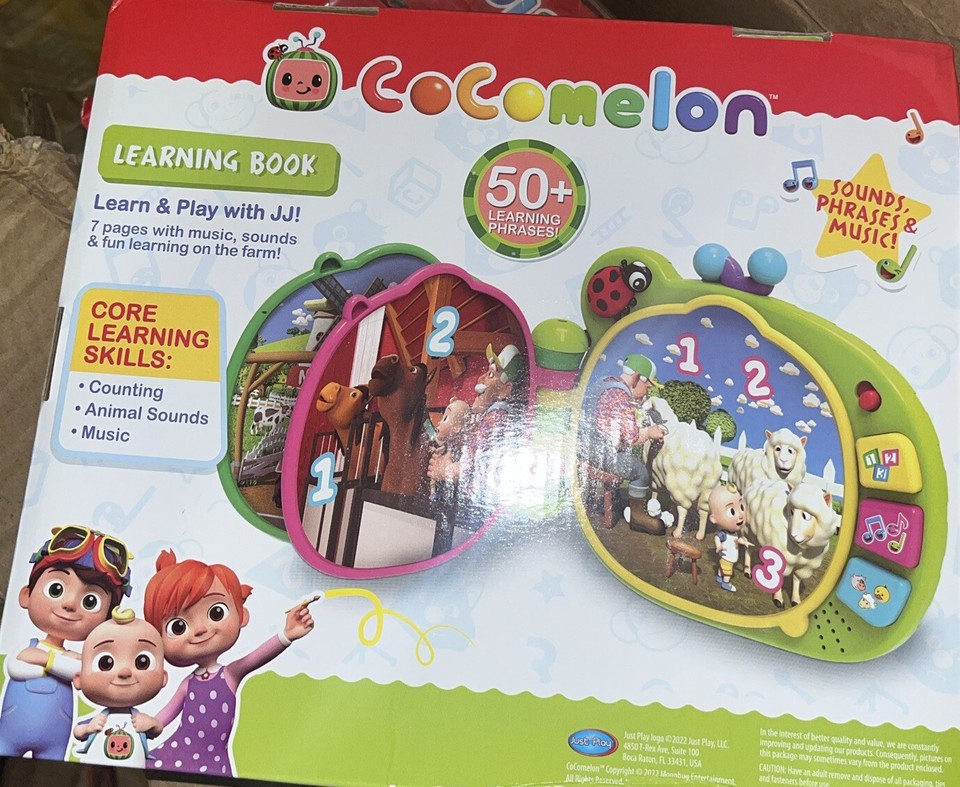 CoComelon Learning Book Interactive Toy Toddler 3 Modes Music Numbers ...