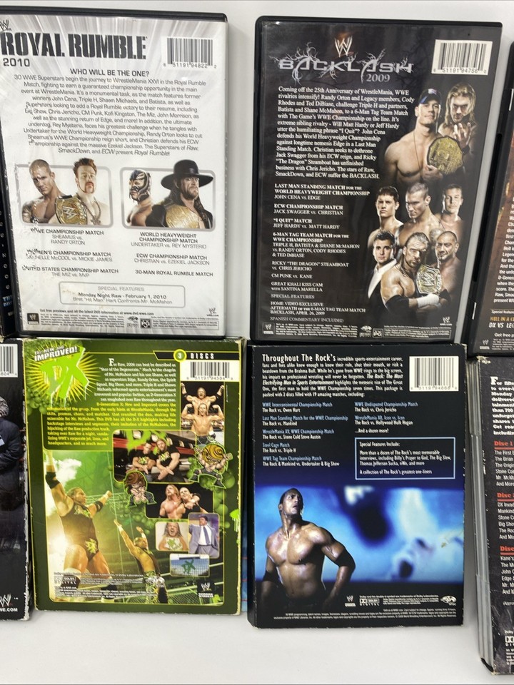 WWE DVD Lot of 10 - World Wrestling Entertainment DVDs - Smack down VS ...