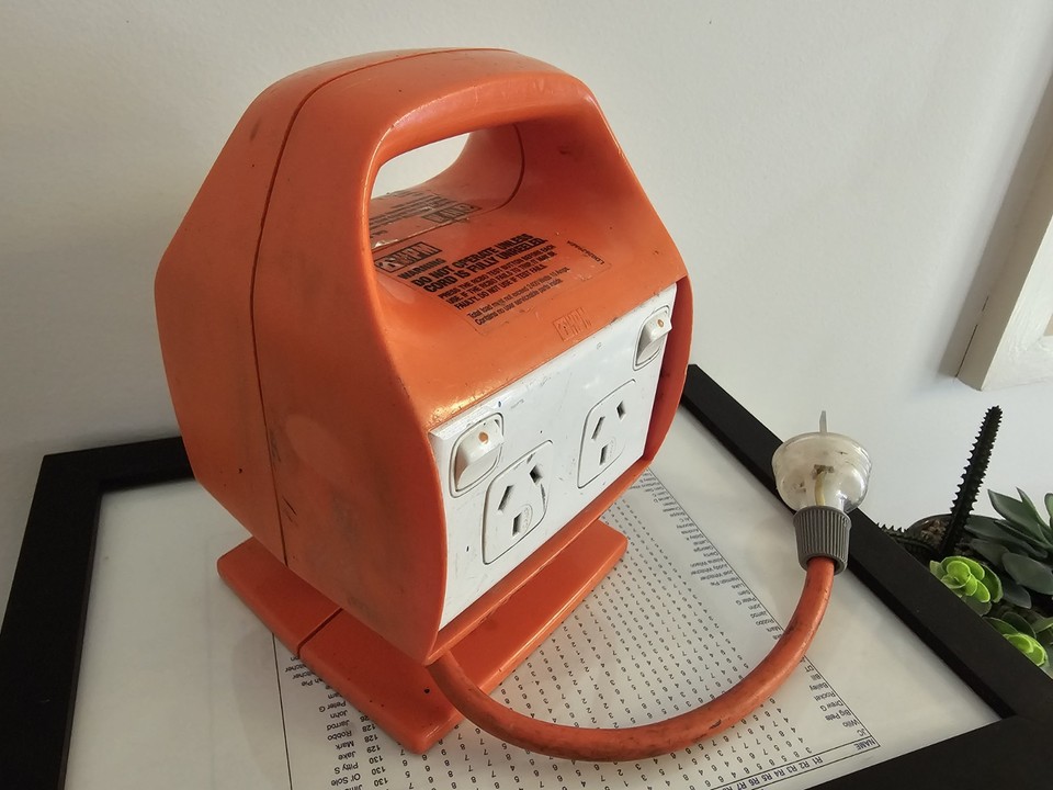 Builders 10 Amp Portable RCD 2x Double Power Point Outlet GPO Safety ...