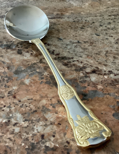 Royal Albert OLD COUNTRY ROSES Round Bowl Soup Spoon 18/10 Flatware 6 1 ...