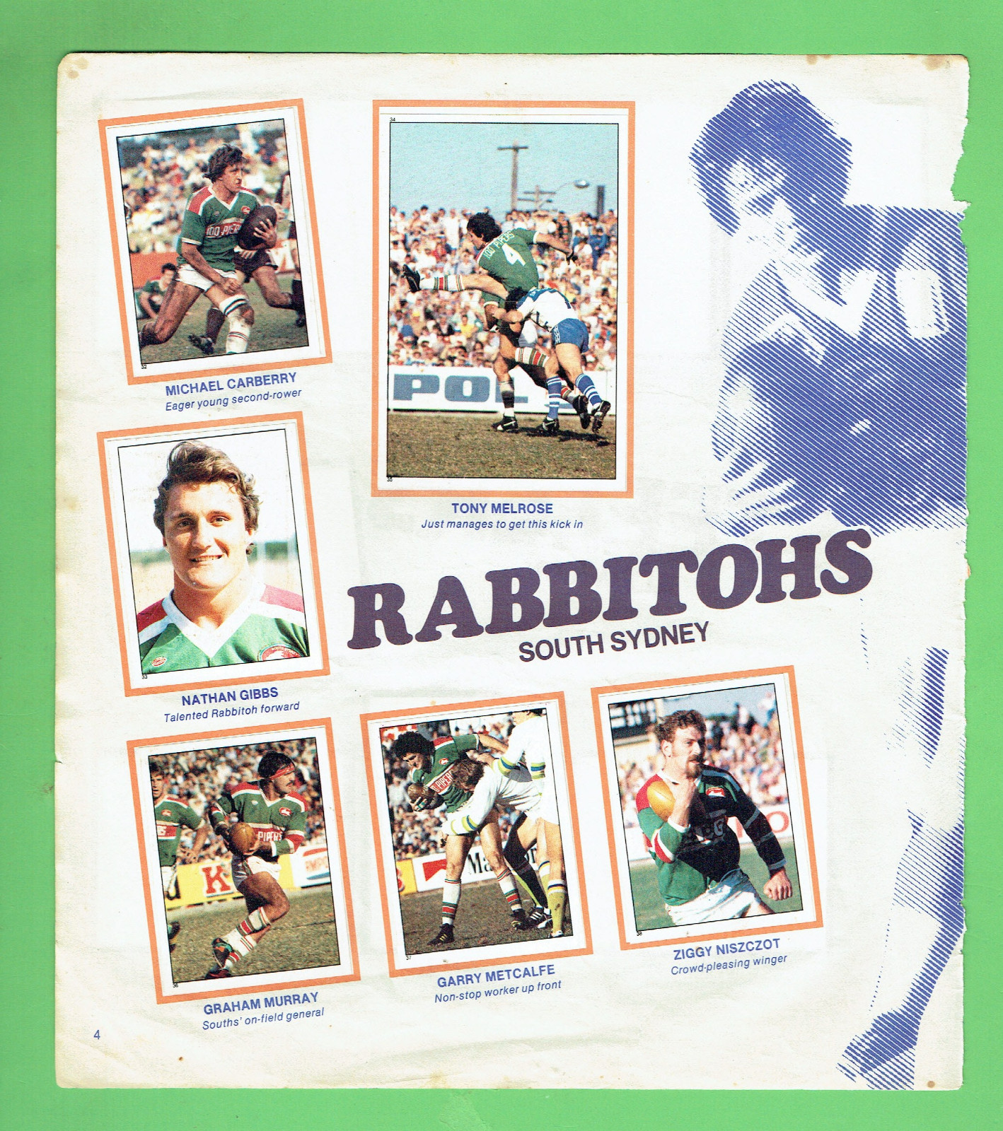 #T19. 1983 SCANLENS RUGBY LEAGUE STICKERS - ILLAWARRA STEELERS & SOUTH ...