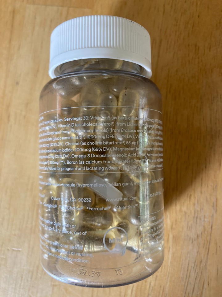 Ritual Essential for Women Postnatal Multivitamin 60 Mint Capsules ...