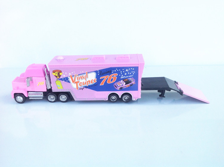 Disney Pixar Cars movie #76 Vinyl Toupee Team Racer's Hauler Truck ...