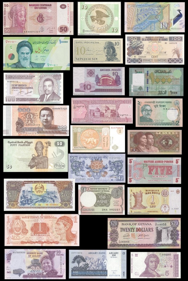 SBN - 50 world UNC different banknotes from 50 different countries | eBay