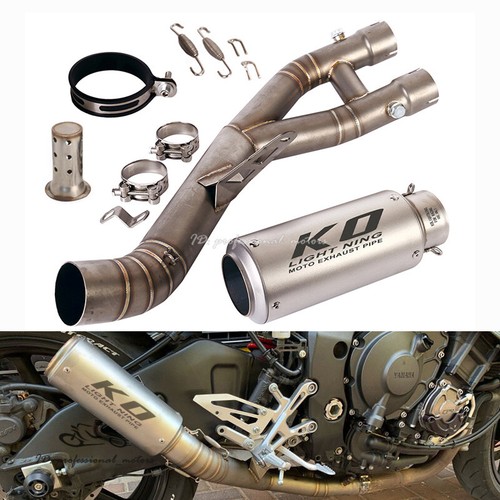 For Yamaha MT-10 YZF R1 R1M 2015-2022 Exhaust System Mid Link Pipe Tail ...