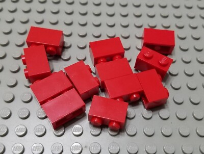 New LEGO Lot of 12 Red 1x2 Basic Building Brick Pieces | eBay