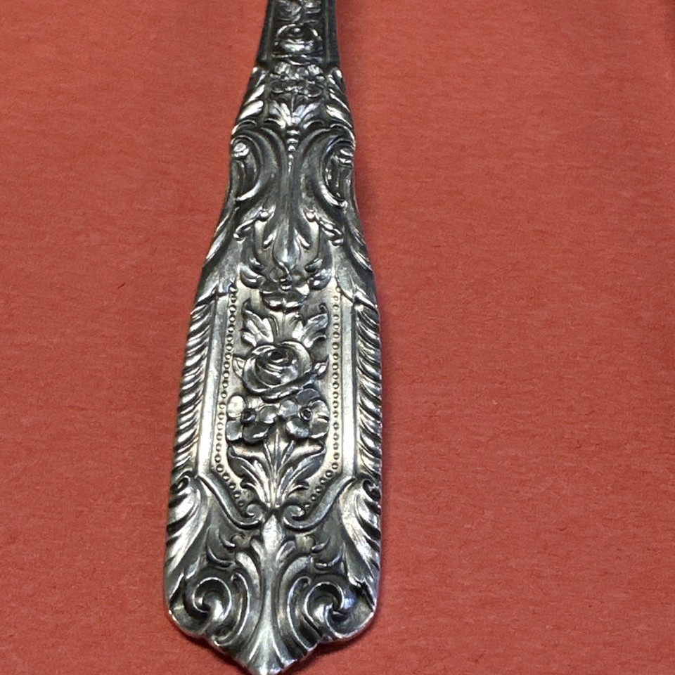 Pair Of Vintage WESTMORLAND MILBURN ROSE STERLING SILVER 6" Teaspoons ...