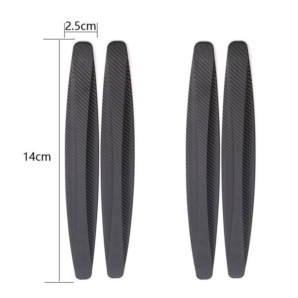 4 Pcs Car Door Bumper Protection Rubber Anti Scratch Door Guard Black ...