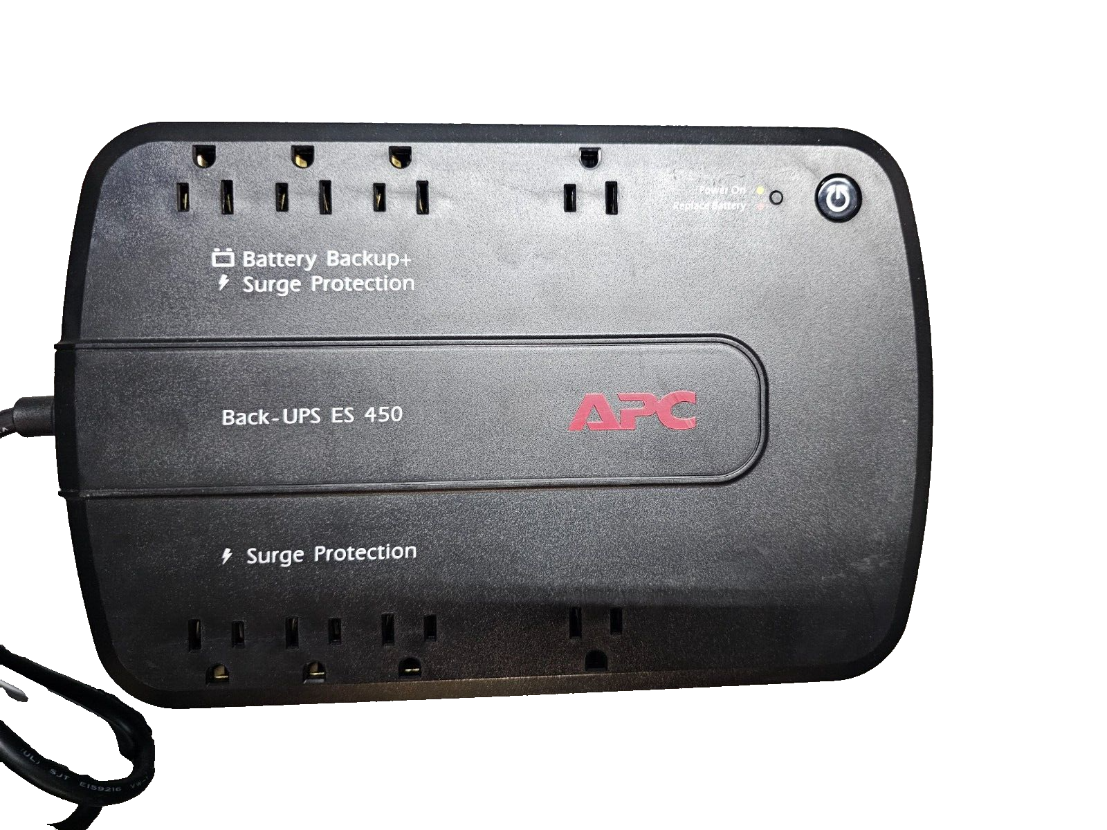 APC Back-UPS 450 Surge Protector/Battery Backup 8 Outlets/USB BE450G No ...