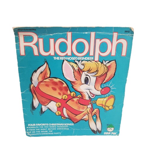 Rudolph the Red-Nosed Reindeer Peter Pan 7" Vinyl VINTAGE RARE FIND ...