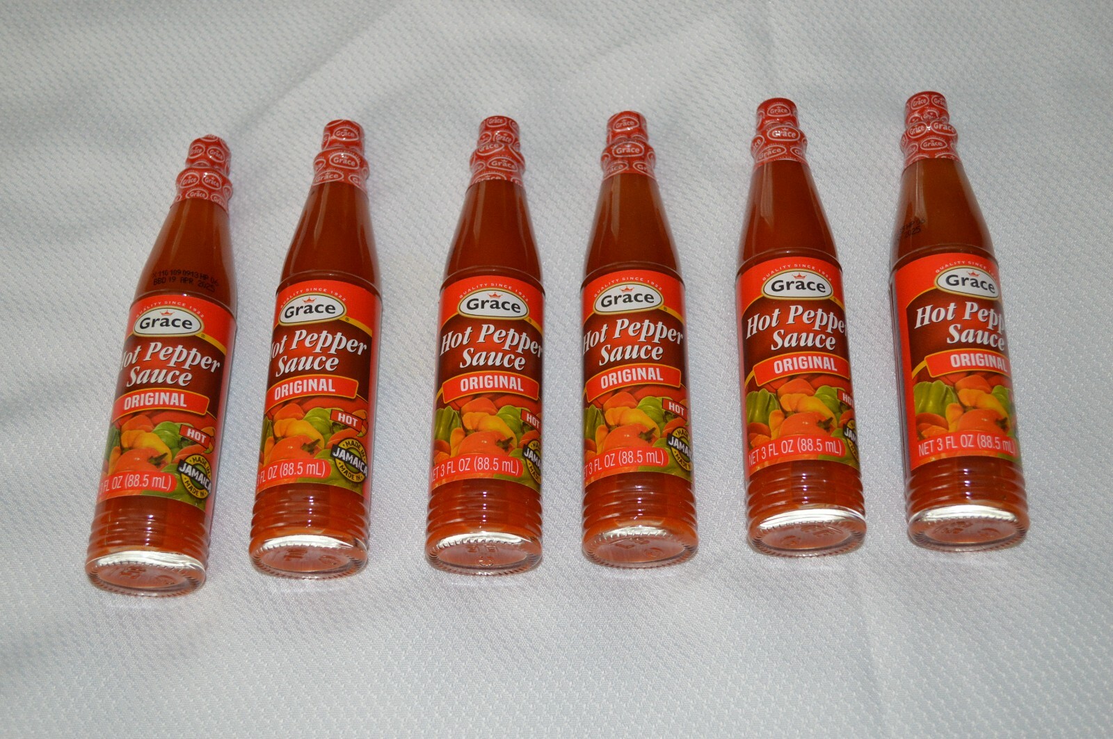 GRACE ~ HOT PEPPER SAUCE ~ ORIGINAL ~ (3) OUNCE PER BOTTLE ~ (6 ...