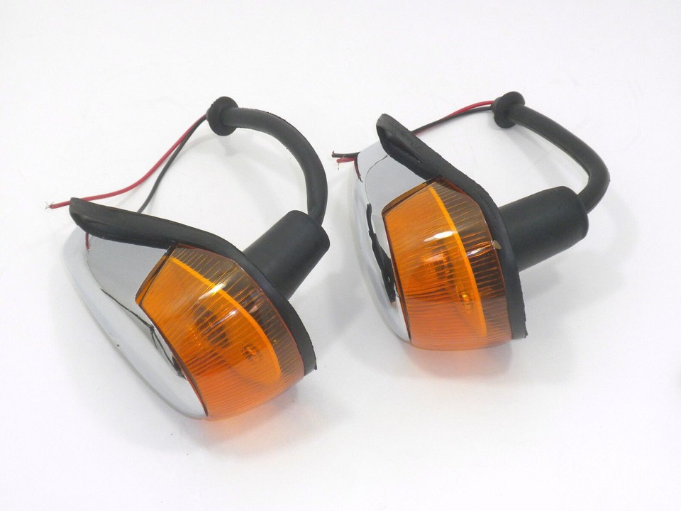 Front Turn Signal Assembly Set Pair Amber with Bulbs VW Beetle Bug T1 ...