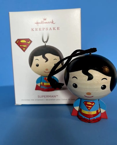 2018 Superman Hallmark Keepsake Wood Christmas Tree Ornament Small NIB ...