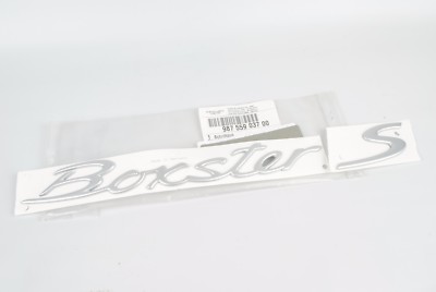 Genuine Porsche Boxster S Script Emblem (Satin Aluminum) 98755903700 | eBay