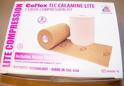 Coflex TLC Calamine 2 Layer Compression Bandage Kit 4'' X 7 Yd Sets for ...