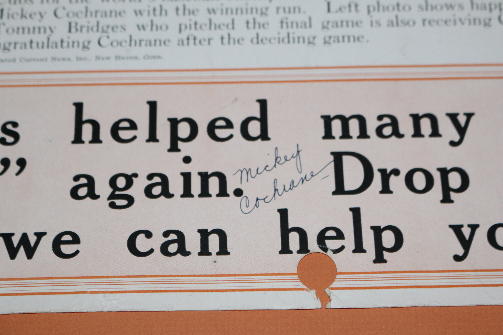 Antique 1935 DETROIT TIGERS World Series Picturegrams MICKEY COCHRANE ...