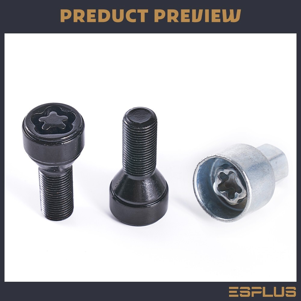 4x Audi Wheel Lock M14x1.5 Black 28mm Fit Latest A/Q/R/RS/S/SQ ...