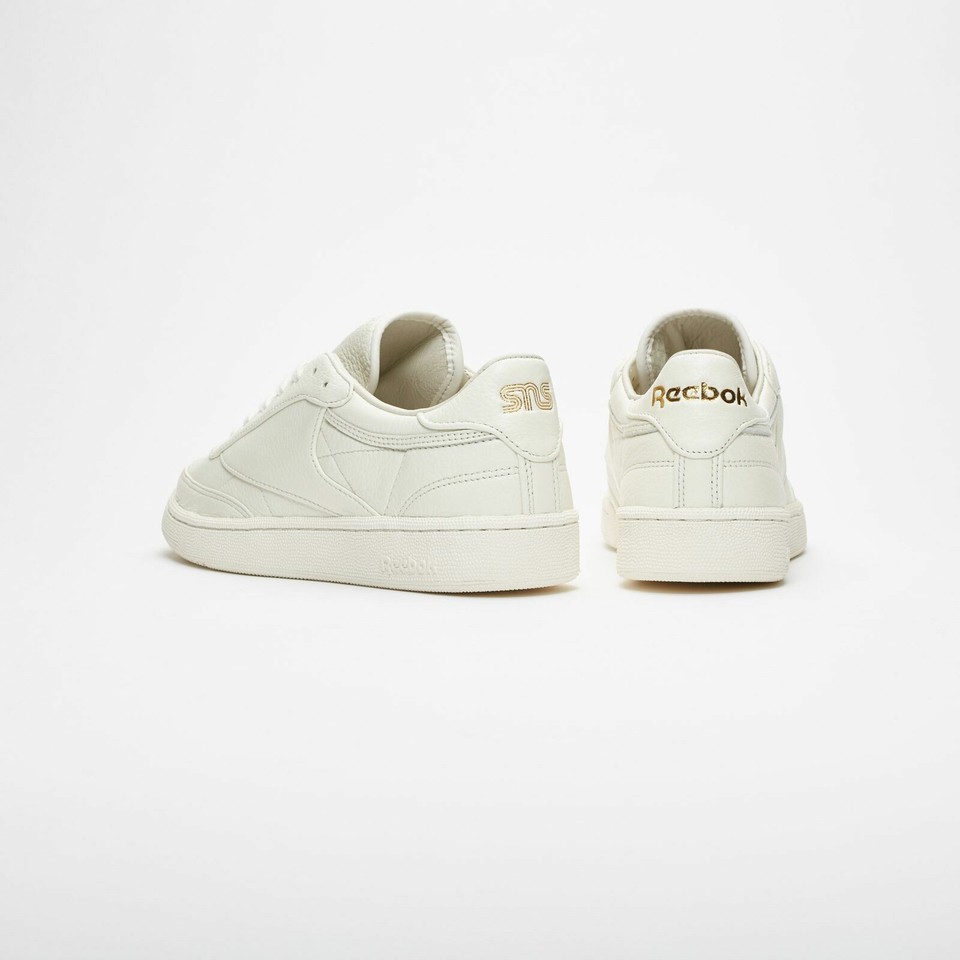 REEBOK x SNS Men's Chalk/Tan Club C 85 Premium Leather Sneakers #BS7317 ...