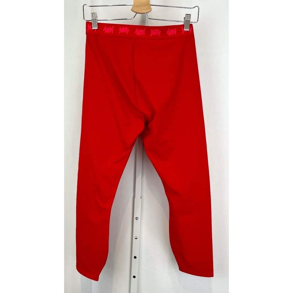 YITTY Major Label Shaping High Waist Logo Leggings Cropped Red Size L ...
