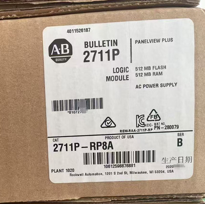 New Sealed 2711P-RP8A /B PanelView Plus 700-1500 6 Logic Module 512MB ...