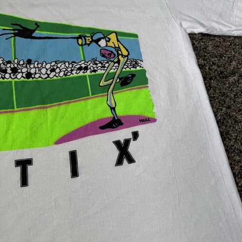 Vintage Stix T Shirt Mens M Baseball Cartoon Single Stitch 80s Pitching ...