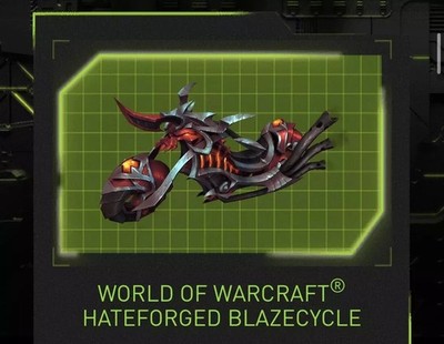 Hateforged Blazecycle - Mountain Dew World of Warcraft Wow Promo Mount ...