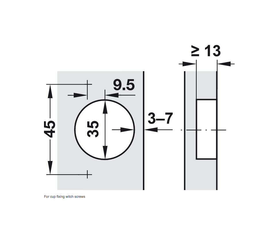 Blum Cabinet Hinge Blumotion 75B1550 OVERLAY Sprung Door Hinge 107 ...