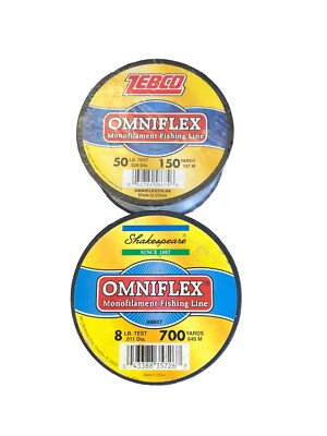 2 Zebco Omniflex Monofilament Fishing Line 8,50 Lb Test 150,700 Yds | eBay