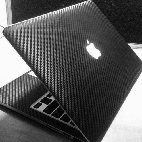 MacBook Pro Retina 15" Black Carbon Fiber Vinyl Skin Decal FULL SET TOP ...