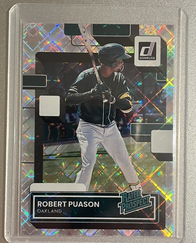 Robert Puason Oakland A’s card 2022 Donruss Rated Prospect Diamond ...
