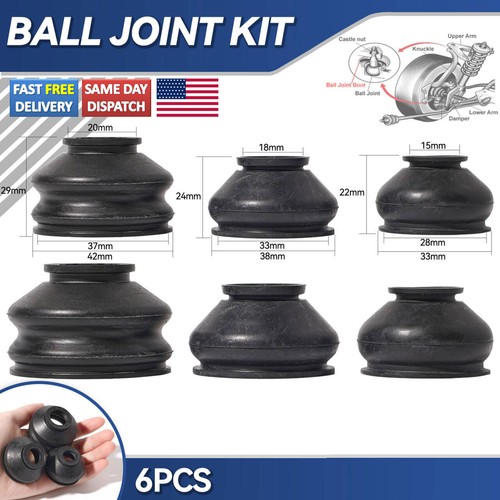 6x Rubber Tie Rod End Ball Joint Dust Boots Dust Cover-Boot Gaiters ...