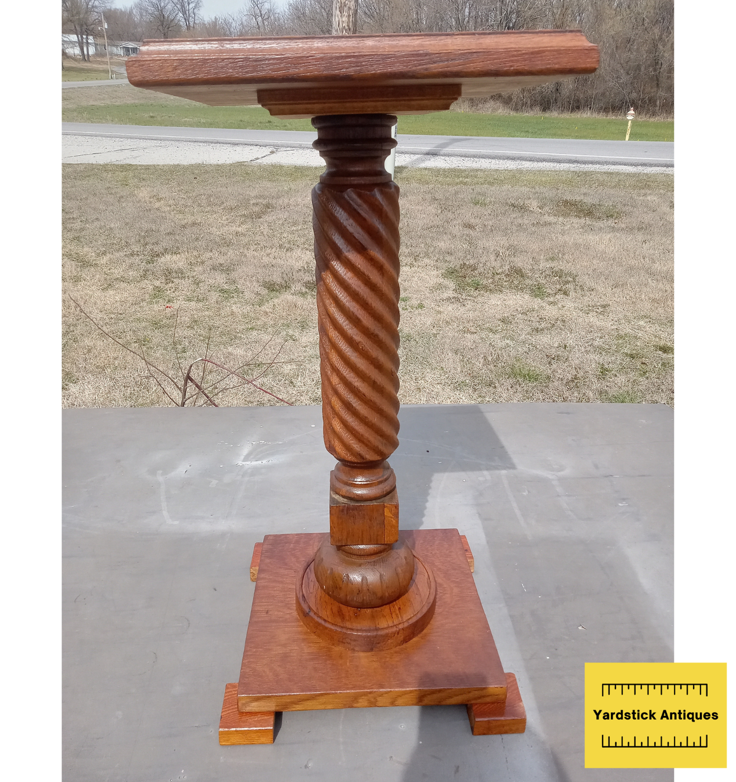 Square Quarter Sawn Oak Plant Stand (PS232) | eBay